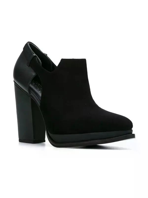 STUDIO CHOFAKIAN Suede Open Boots