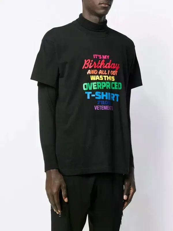 Vetements Rainbow Slogan T-shirt