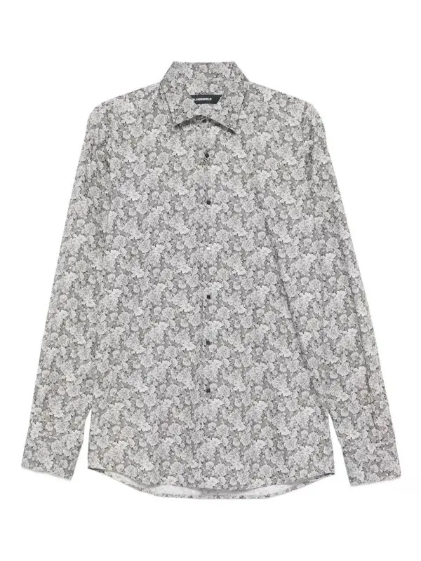 Karl Lagerfeld Floral-print Shirt - Grey