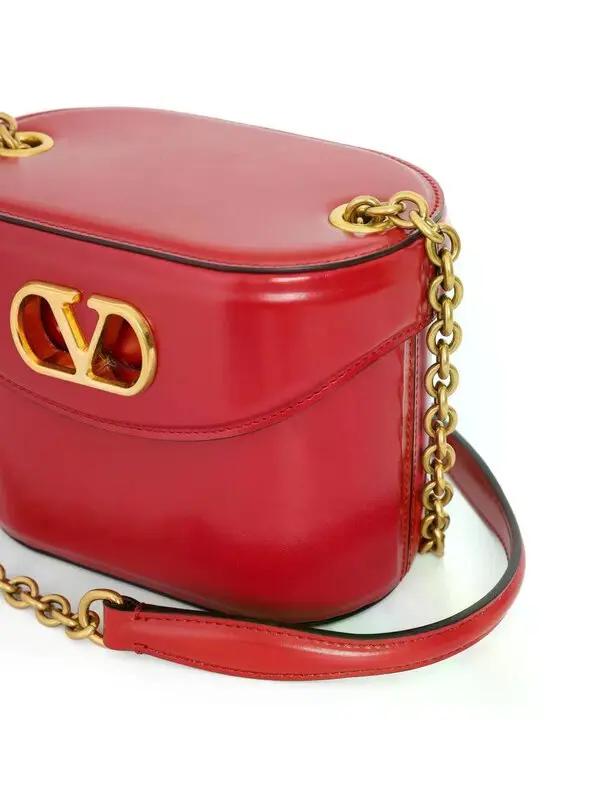 Valentino Garavani V-logo Chain Mini Bag - Red
