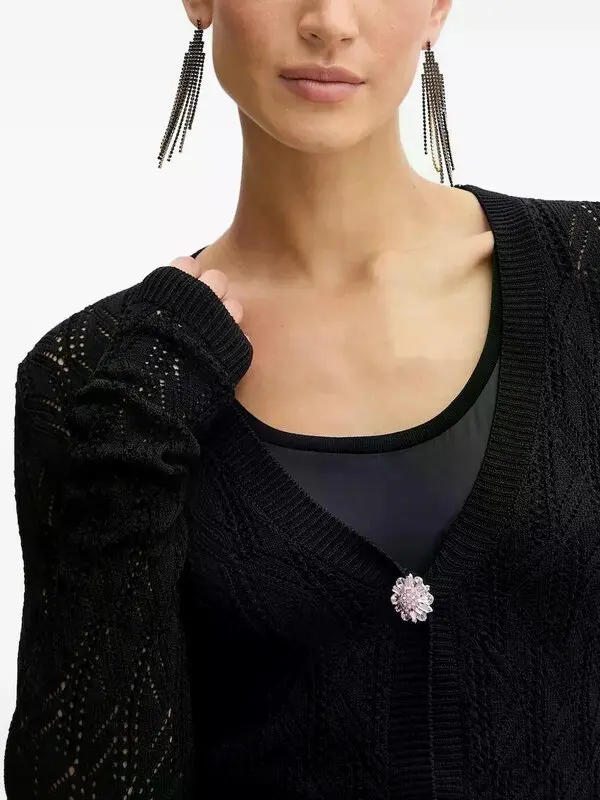 SILVIAN HEACH Lace Insert Button Cardigan