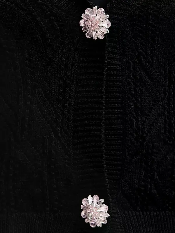 SILVIAN HEACH Lace Insert Button Cardigan