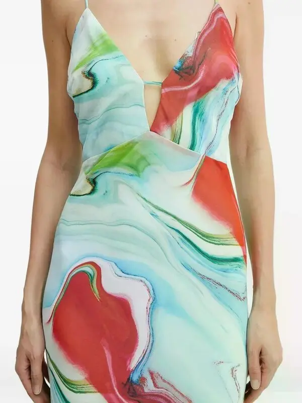 Bardot Graphic-print Slip Maxi Dress