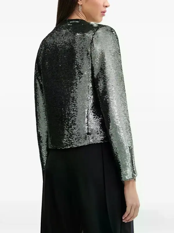 IRO PARIS Luzia Sequin-embellished Biker Jacket - Grey