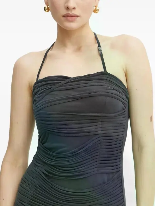 Versace Halter-neck Ruffled Dress