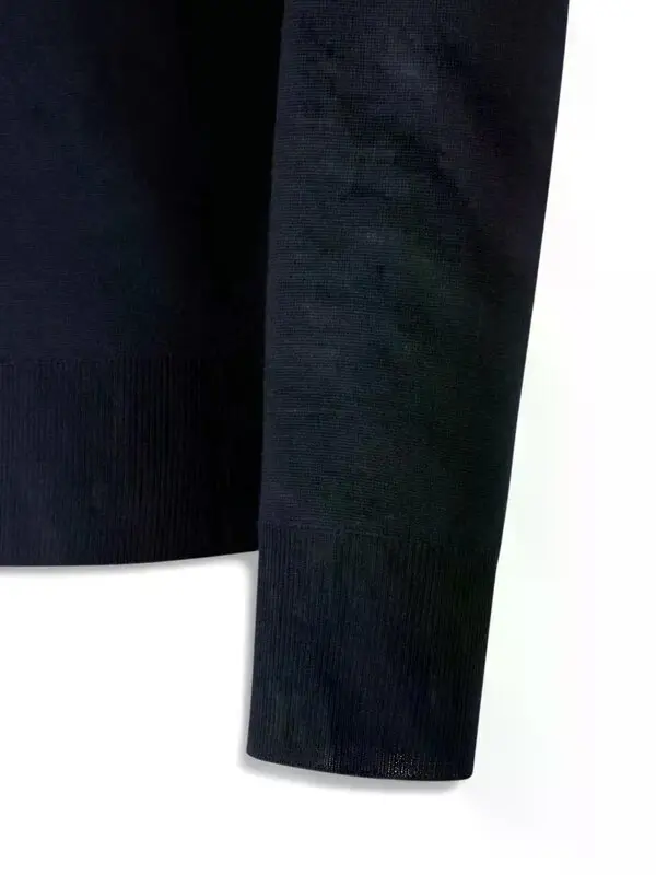 Canali High-neck Zip-front Cardigan - Blue