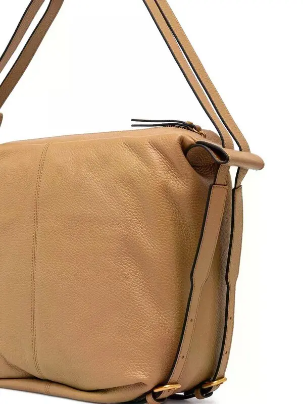 GIANNI CHIARINI Leather Tote Bag With Buckle Fastening