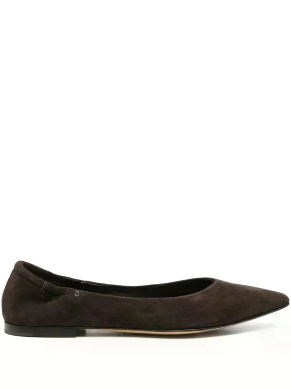 POMME D´OR Pointed-toe Suede Ballet Flats
