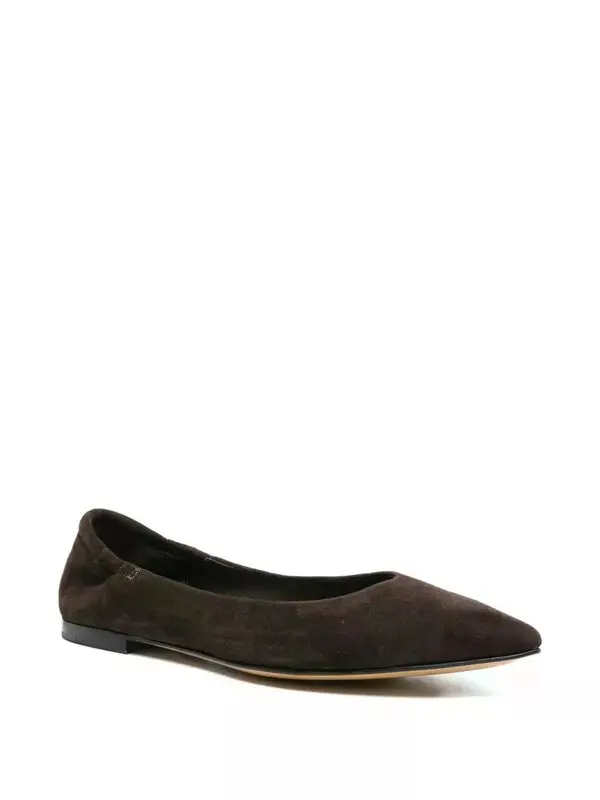 POMME D´OR Pointed-toe Suede Ballet Flats