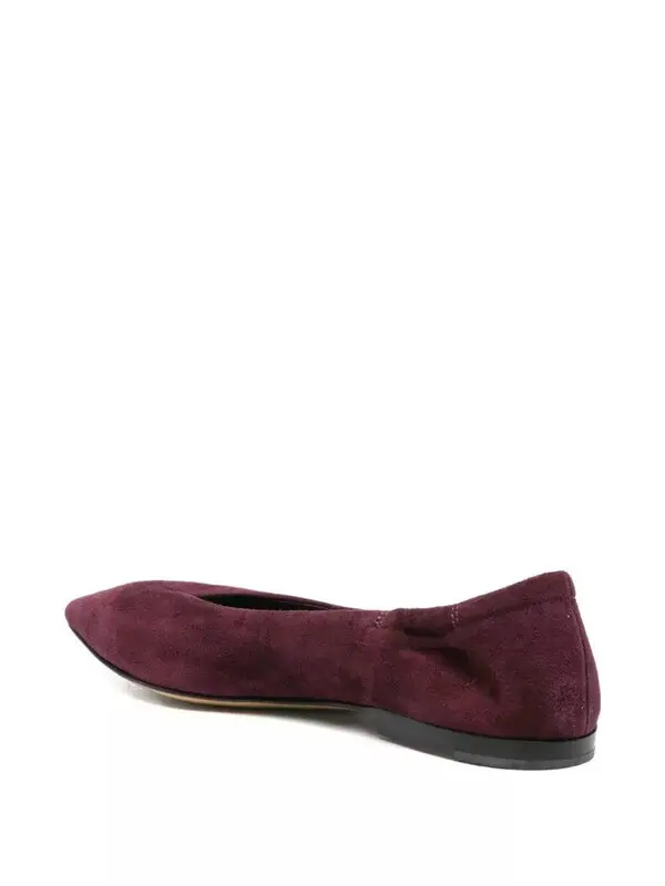 POMME D´OR Pointed-toe Suede Ballet Flats