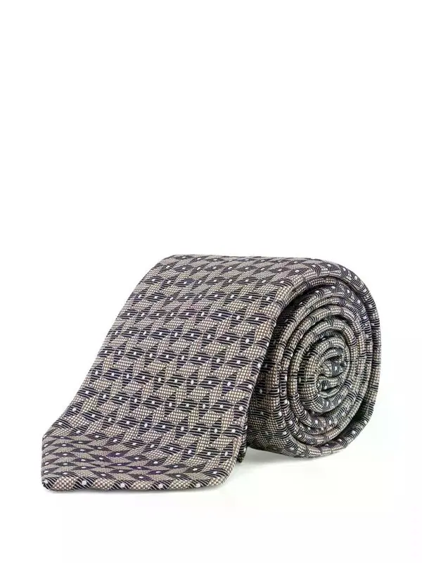 Giorgio Armani Geometric-pattern Neck Tie