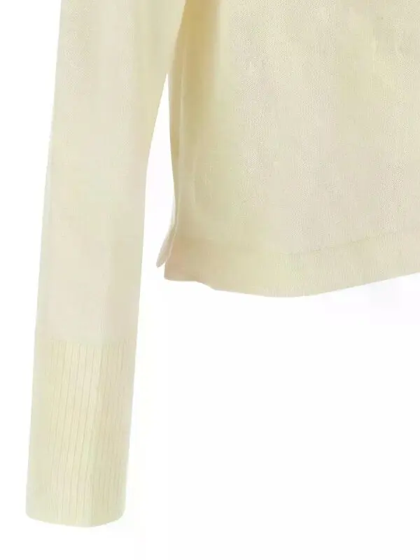 MA'RY'YA Pocket Round Neck Sweater - Neutrals