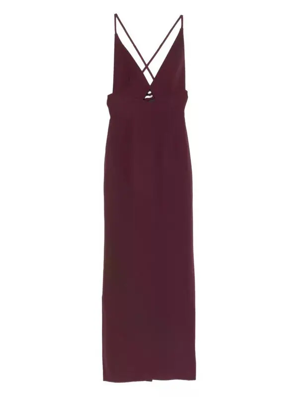 Solace London Cross-back Maxi Dress - Red
