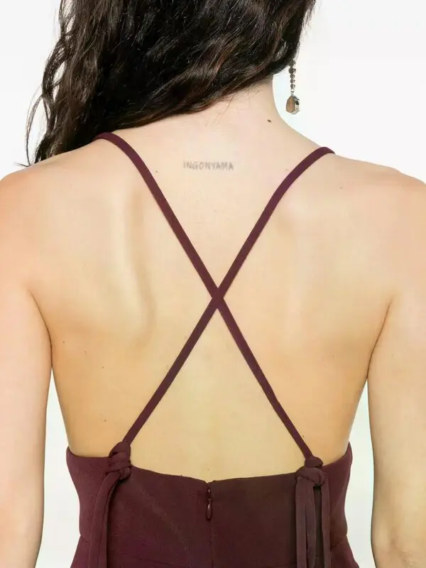 Solace London Cross-back Maxi Dress - Red