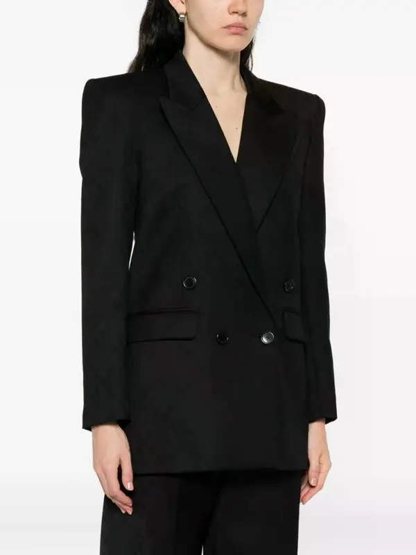NISSA Double-breasted Textured Jacket