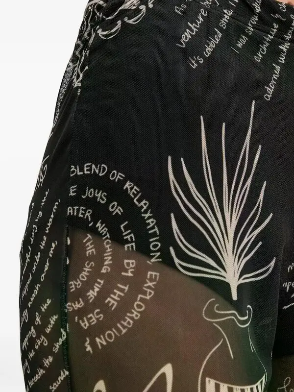 NEVER FULLY DRESSED Printed Flared Trousers