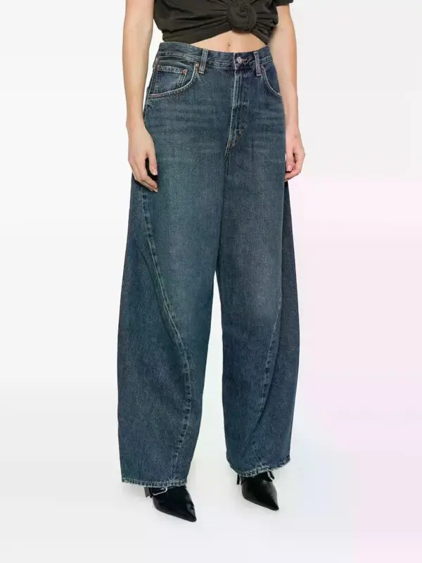 AGOLDE Paneled Regenerative-cotton Jeans - Blue