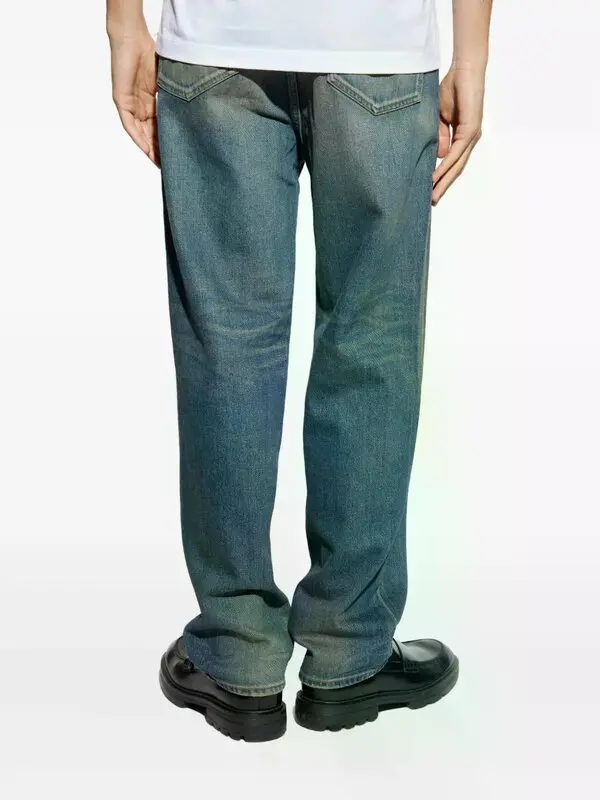 Versace Logo-plaque Cotton Jeans