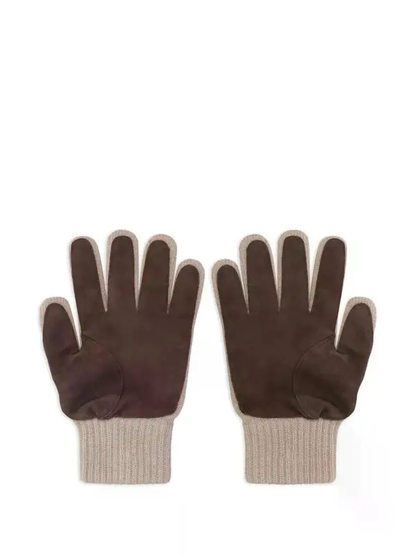 MOORER Suede-palm Cashmere Gloves