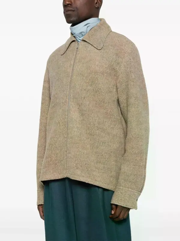 JIL SANDER Zip-up Wool Jacket - Neutrals