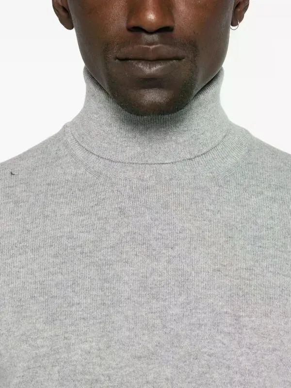 GRAN SASSO Turtleneck Cashmere Sweater - Grey