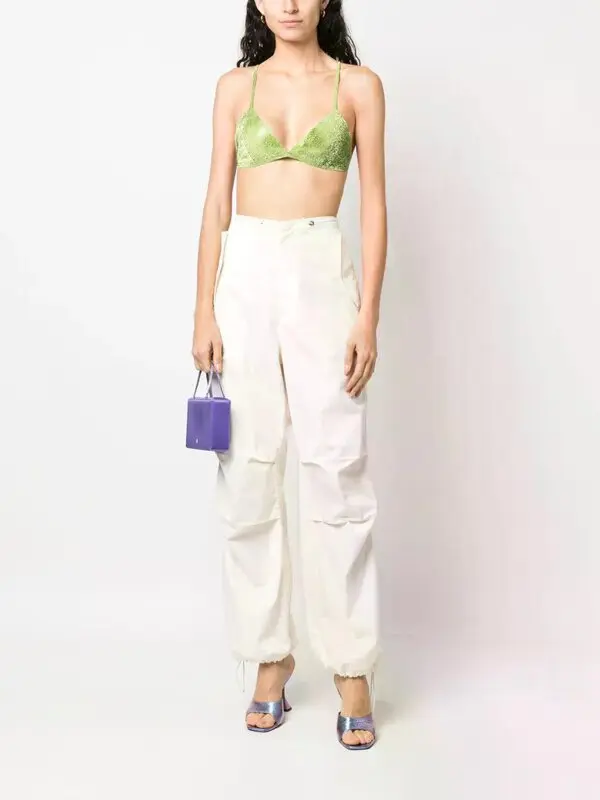 NUE Rhinestone Embellished Triangle Bra Top