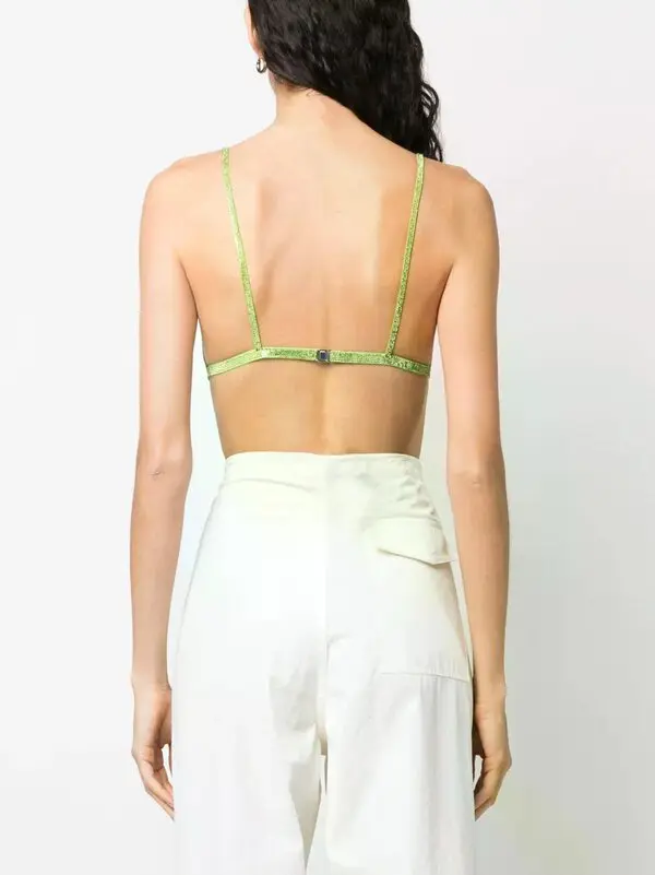 NUE Rhinestone Embellished Triangle Bra Top