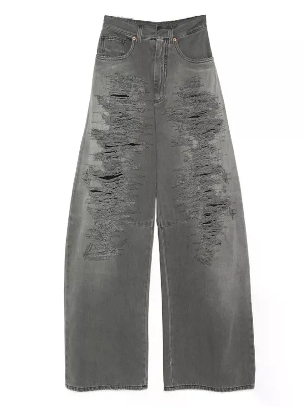 MAISON MARGIELA Distressed Wide Leg Jeans