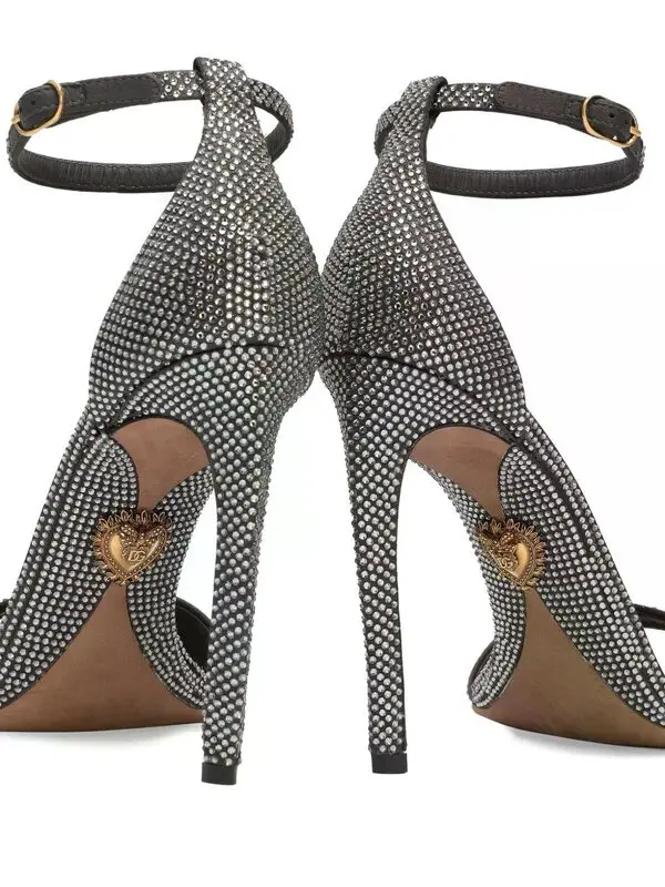 Dolce & Gabbana 105mm Rhinestone Ankle-strap Sandals