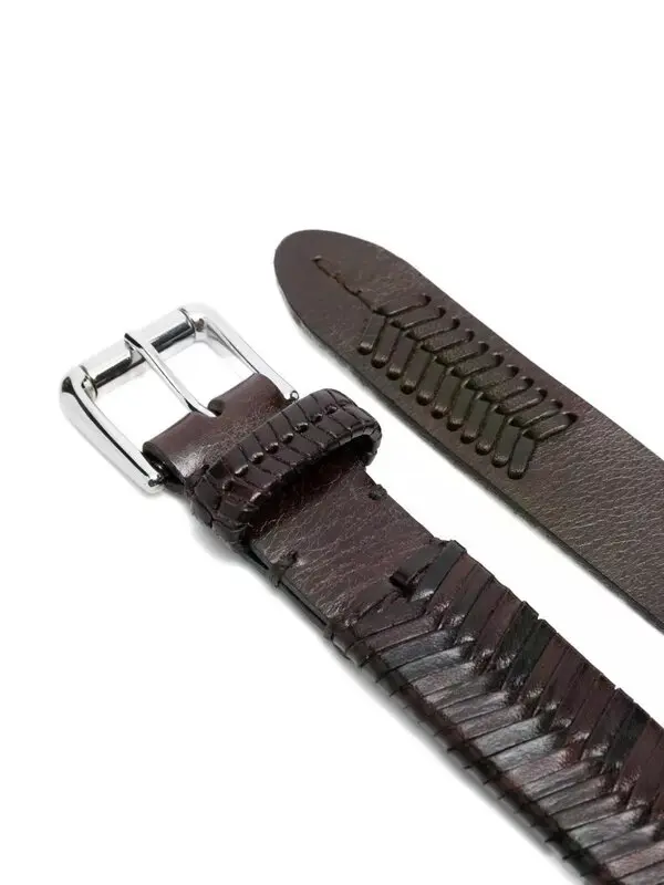 LEMAIRE Braided Leather Belt - Brown