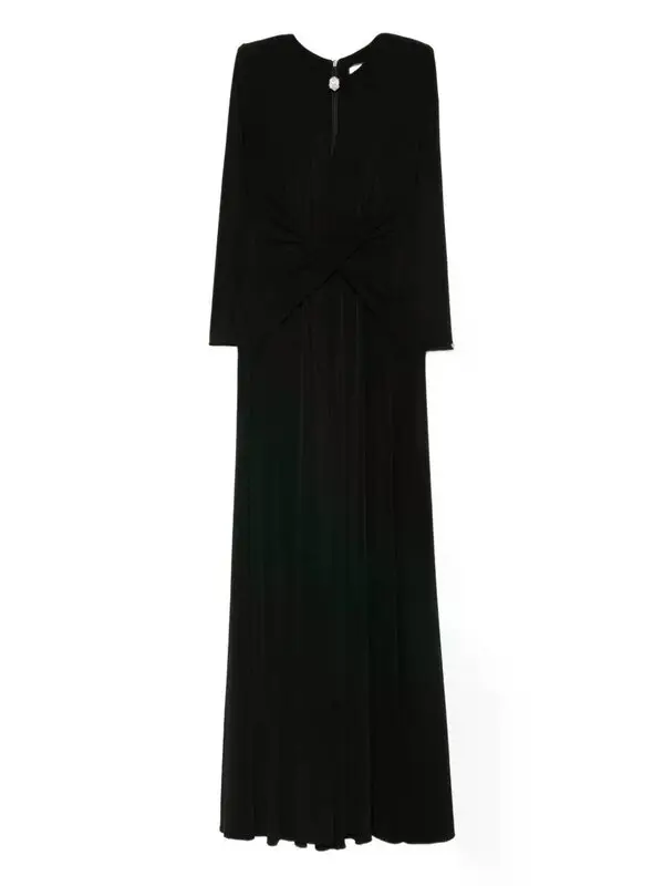 NISSA Crystal-detail Maxi Dress - Black