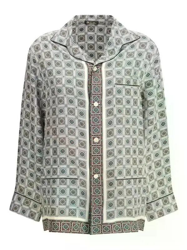 Loro Piana Geometric-print Silk Shirt