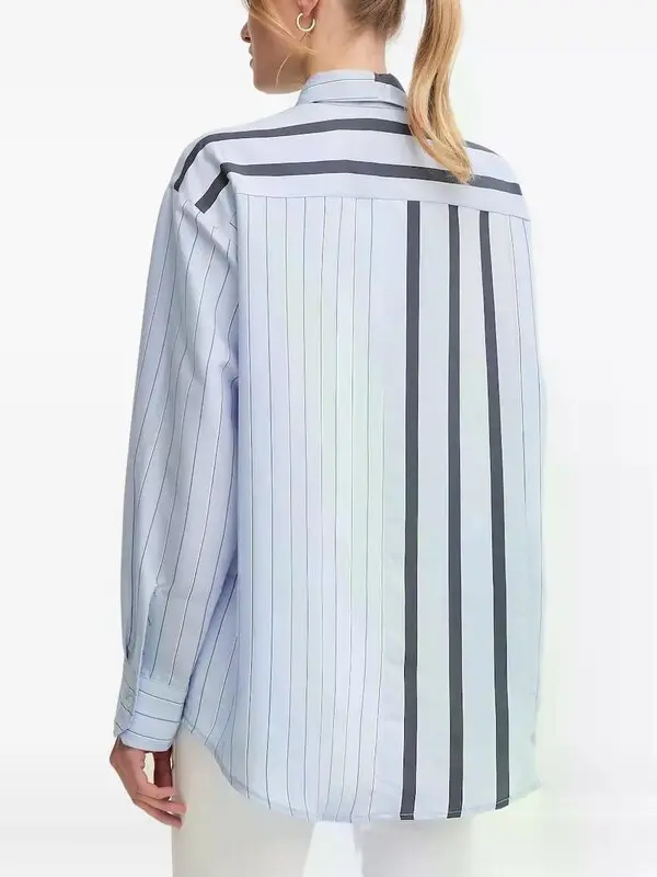 SANDRO FERRONE Striped Panel Shirt
