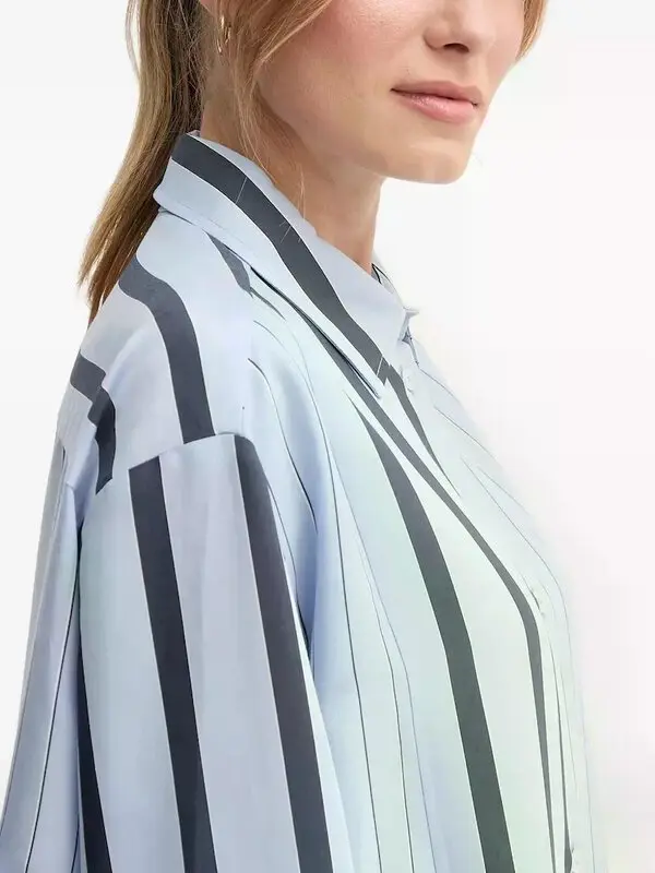 SANDRO FERRONE Striped Panel Shirt