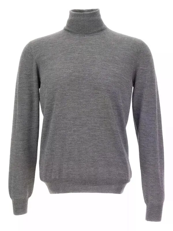 GRAN SASSO Turtleneck Ribbed Sweater - Grey