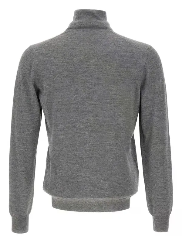 GRAN SASSO Turtleneck Ribbed Sweater - Grey