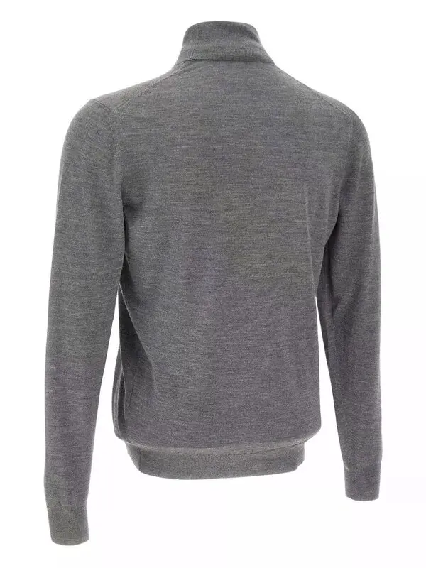GRAN SASSO Turtleneck Ribbed Sweater - Grey
