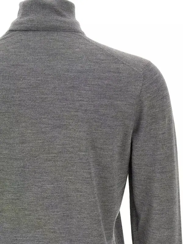 GRAN SASSO Turtleneck Ribbed Sweater - Grey