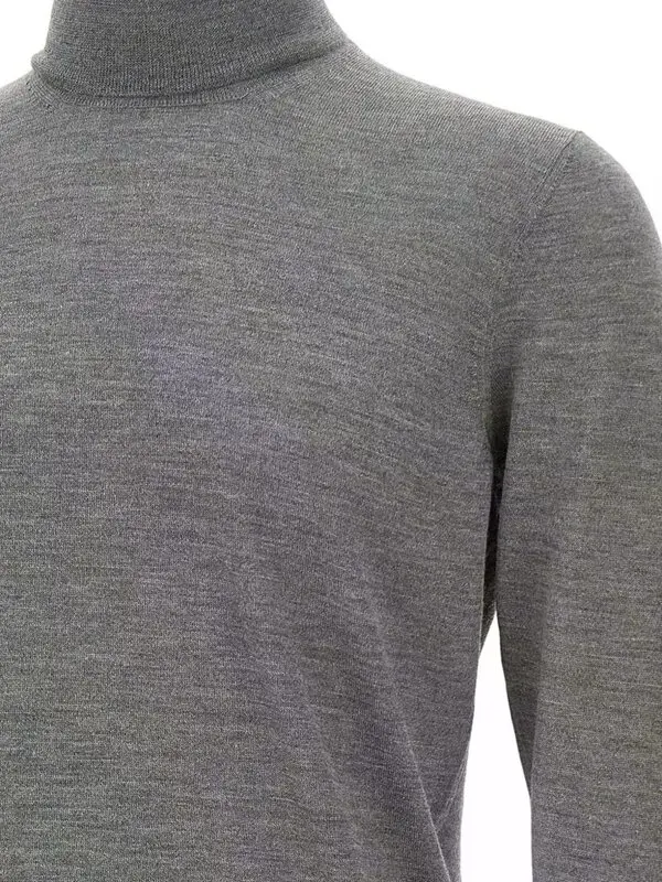 GRAN SASSO Turtleneck Ribbed Sweater - Grey