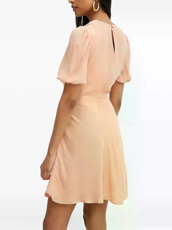 SILVIAN HEACH Puff-sleeve Tie-front A-line Dress