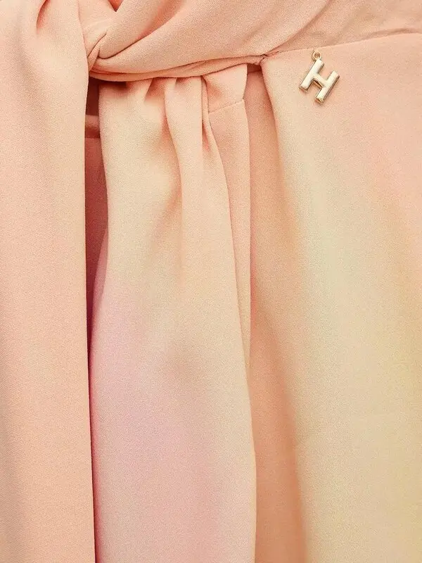 SILVIAN HEACH Puff-sleeve Tie-front A-line Dress
