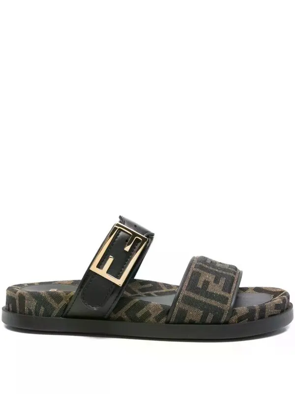 Fendi Ff-logo Buckle Sandals