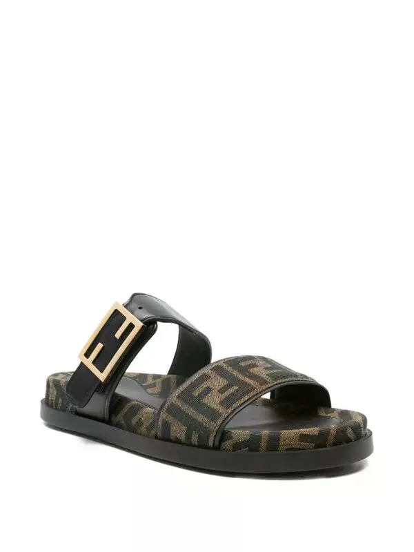 Fendi Ff-logo Buckle Sandals