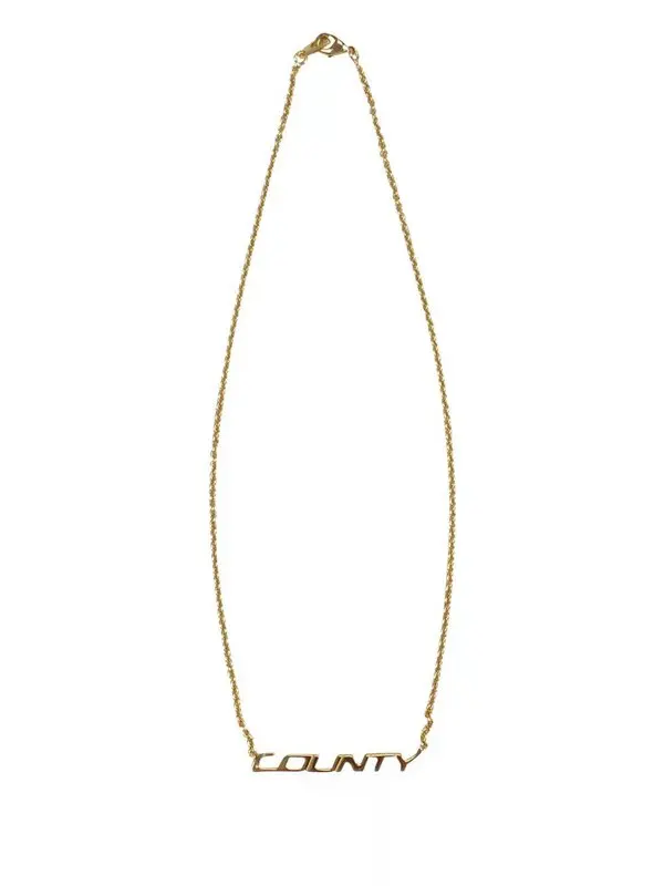 COUNTY OF MILAN County Plaque Necklace - Yellow