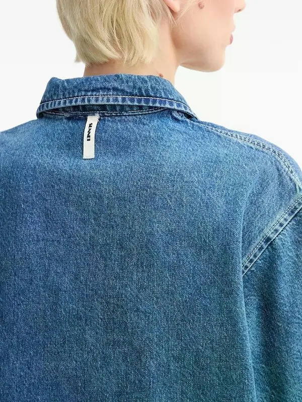 Sunnei Half-zip Denim Top