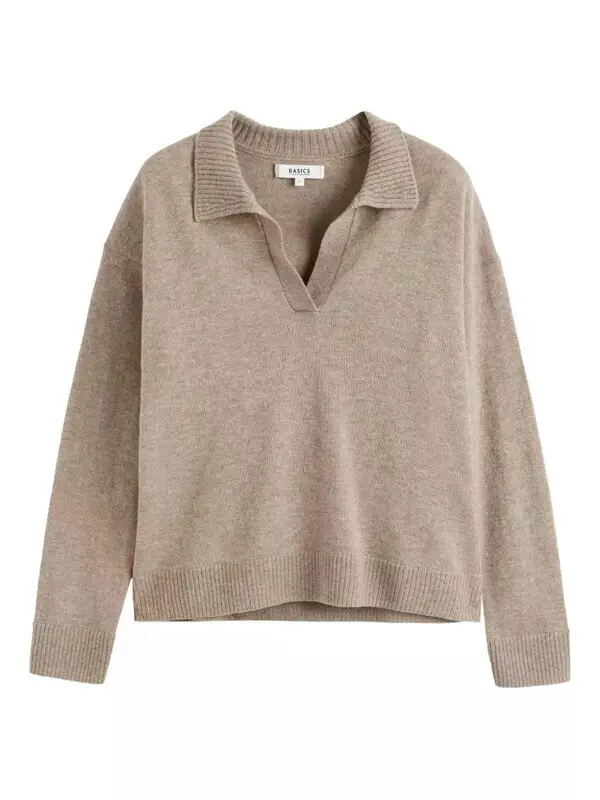 Chinti & Parker Polo-collar Fine Knit Sweater