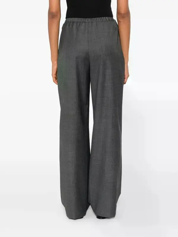 Loulou De Saison Wool Drawstring Trousers - Grey