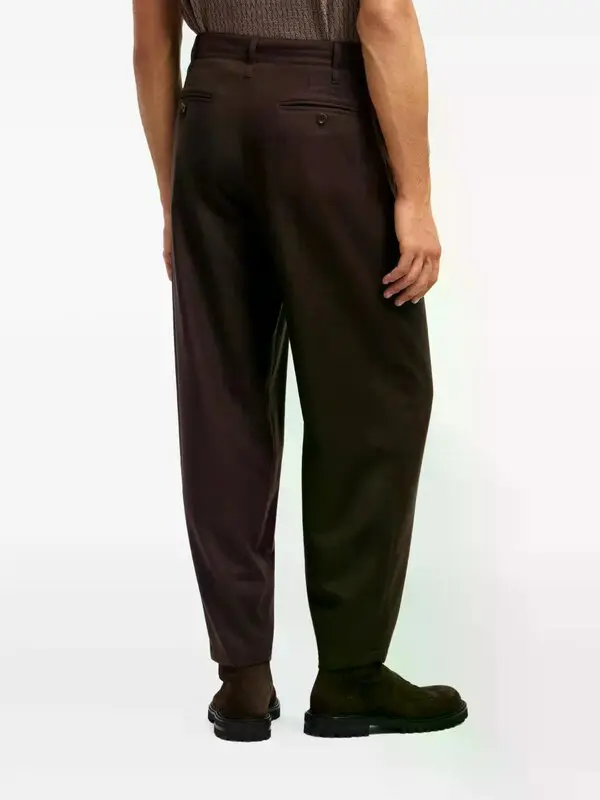 Giorgio Armani Pleated-front Wool Trousers
