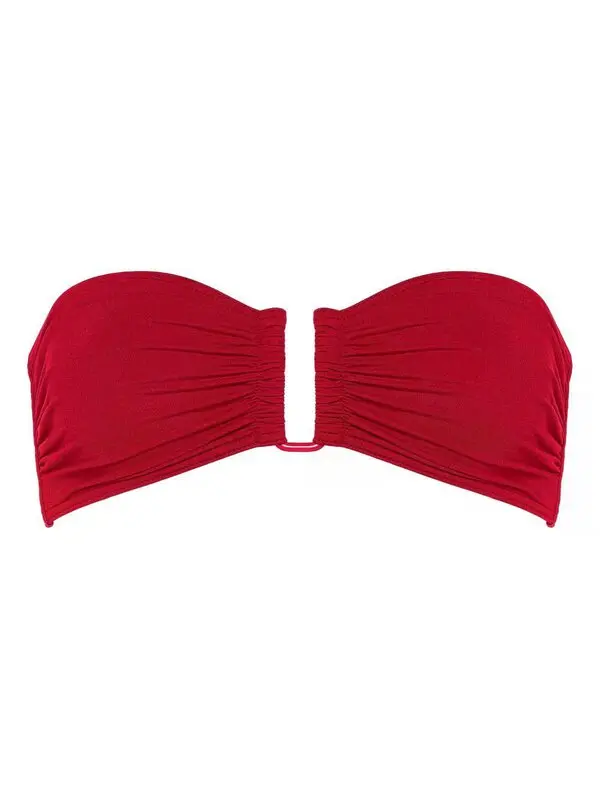 ERES Gathered Bandeau Bikini Top - Red