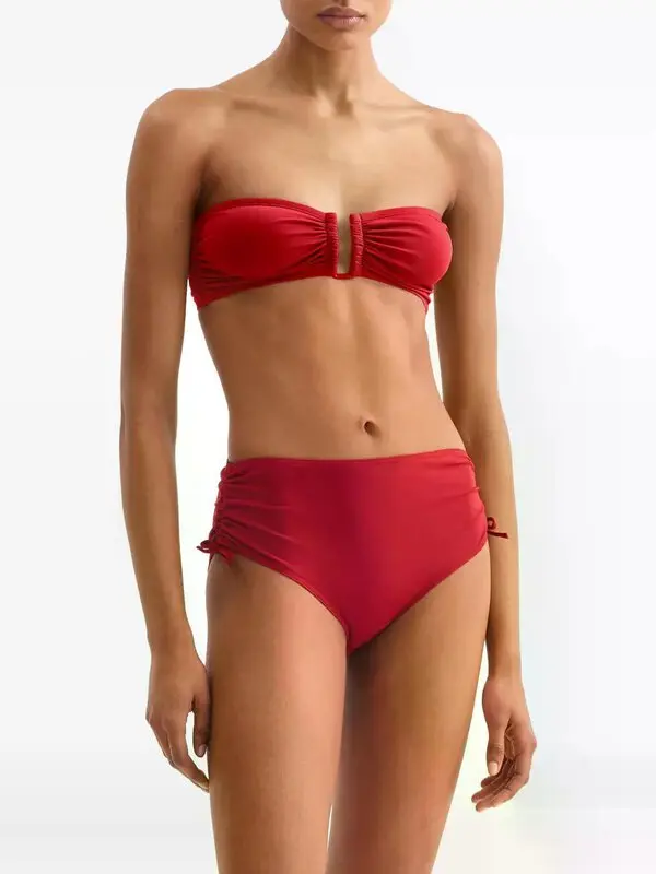 ERES Gathered Bandeau Bikini Top - Red